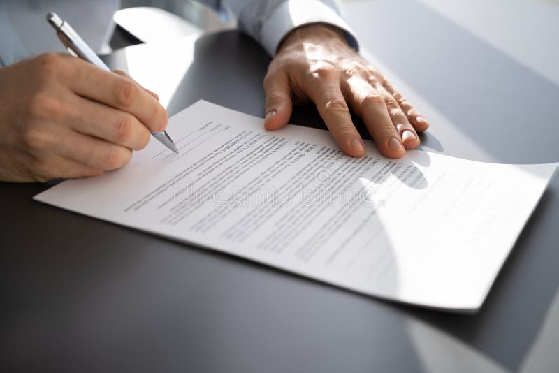 Legal Document Signature stock image. Image of expertise - 242189983