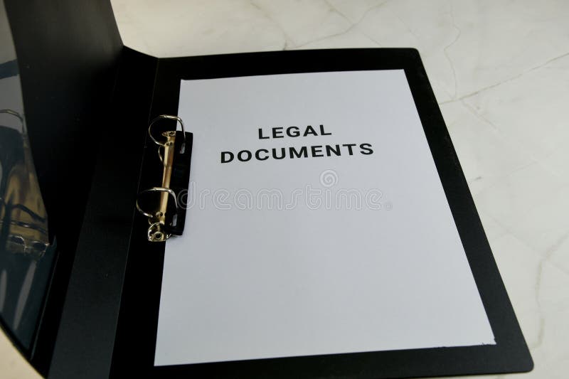Legal Documents Binder on a Marble Surface Stock Photo - Image of ...