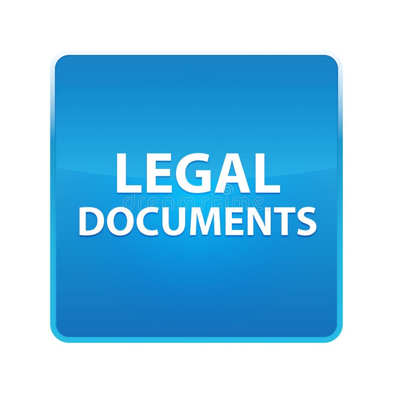 Legal Documents Shiny Blue Square Button Stock Illustration ...