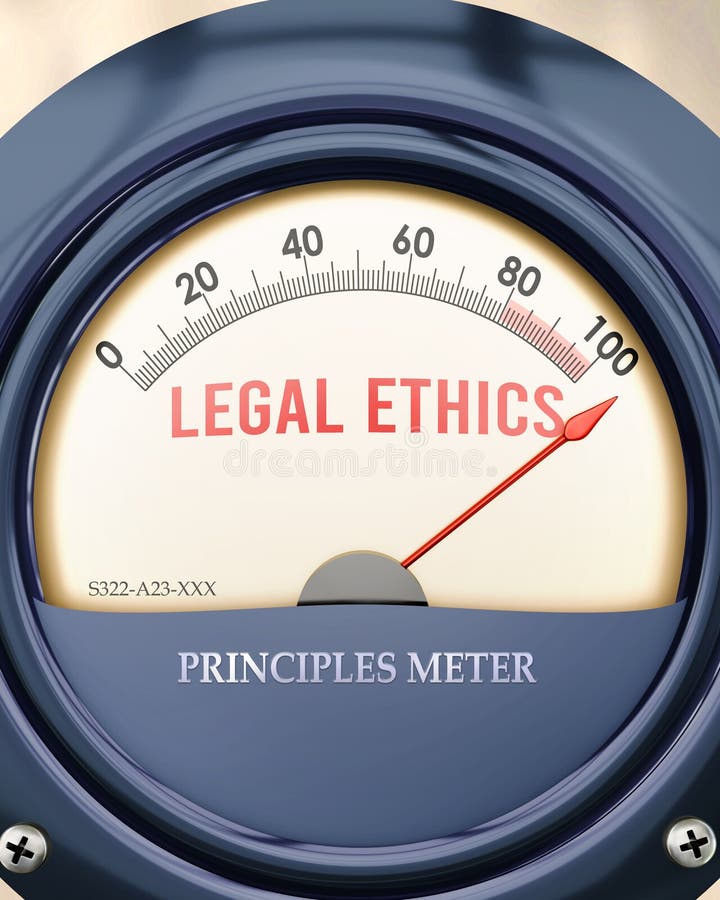 Legal Ethics and Principles Meter that is Hitting a Full Scale, Showing ...