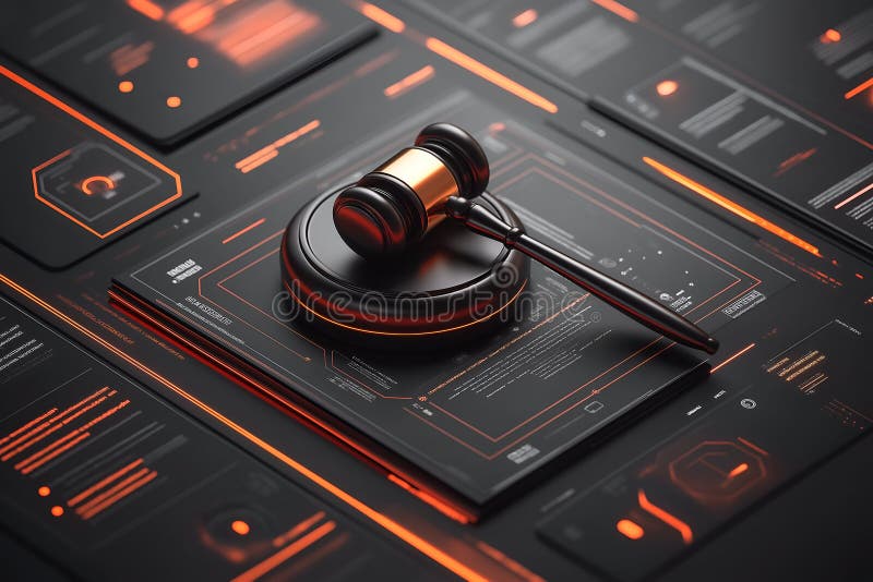 A Legal Gavel with Artificial Intelligence, Symbolizing the ...