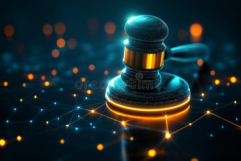 A Legal Gavel with Artificial Intelligence, Symbolizing the ...