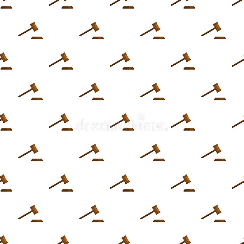 Legal Gavel Pattern Seamless Vector Stock Vector - Illustration of ...