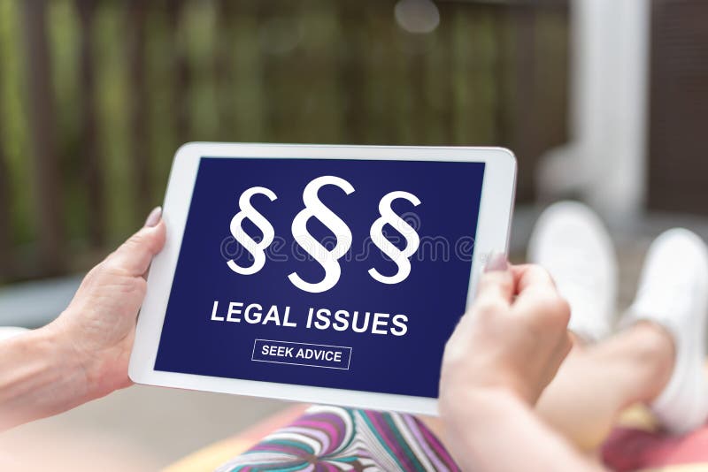 Legal Issues Concept on a Smartphone Stock Image - Image of mobile ...