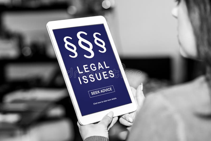 Legal Issues Concept on a Smartphone Stock Image - Image of mobile ...