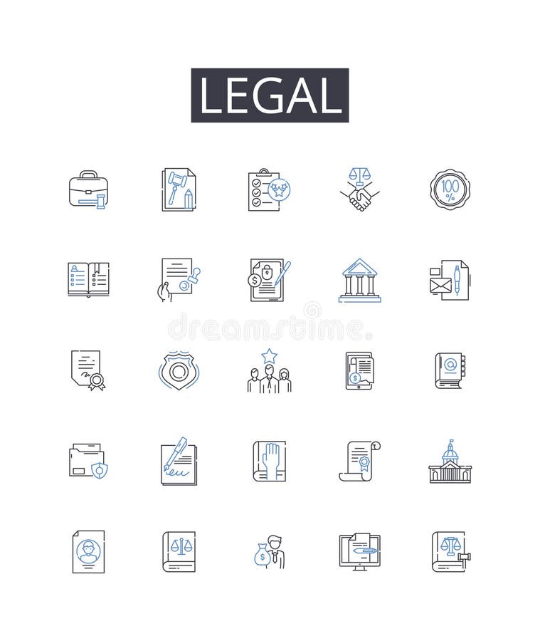 Legal Line Icons Collection. Fluency, Competence, Skill, Proficiency ...