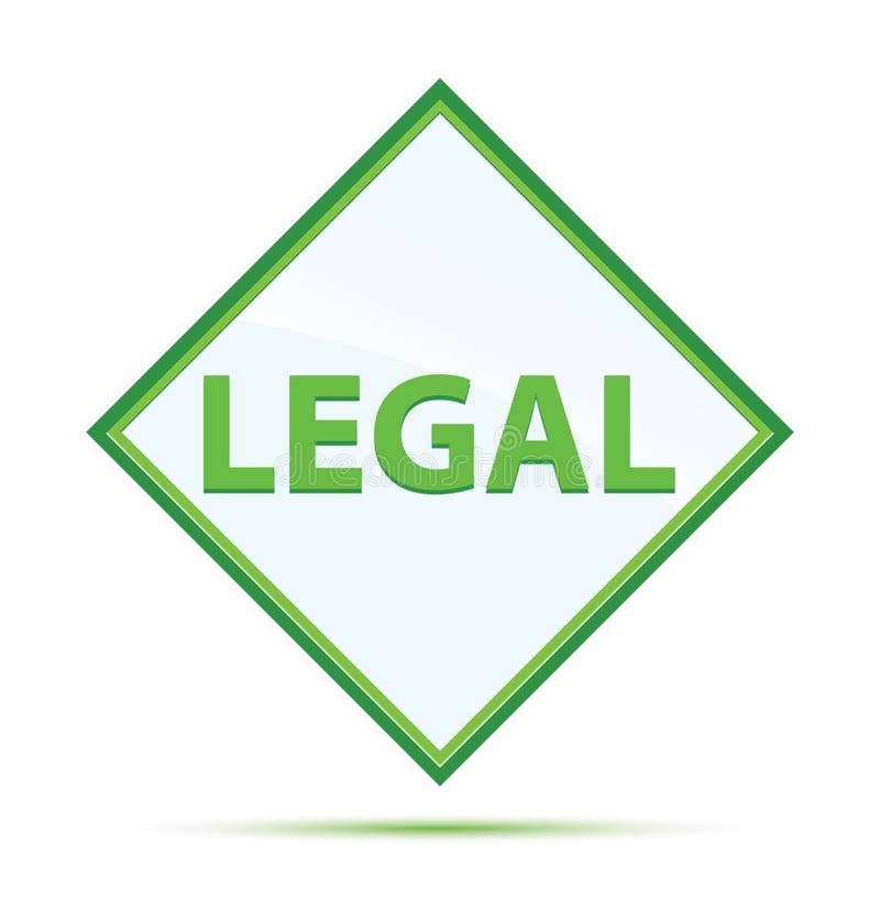 Legal Modern Abstract Green Diamond Button Stock Illustration ...