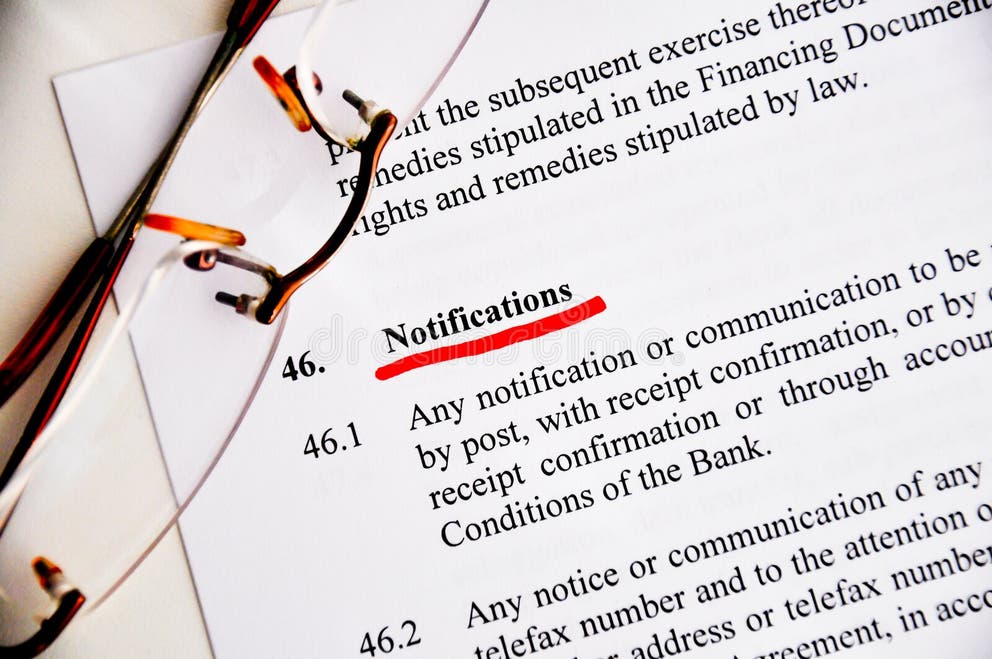 Legal Notifications Concept Stock Image - Image of message, terms: 34825443