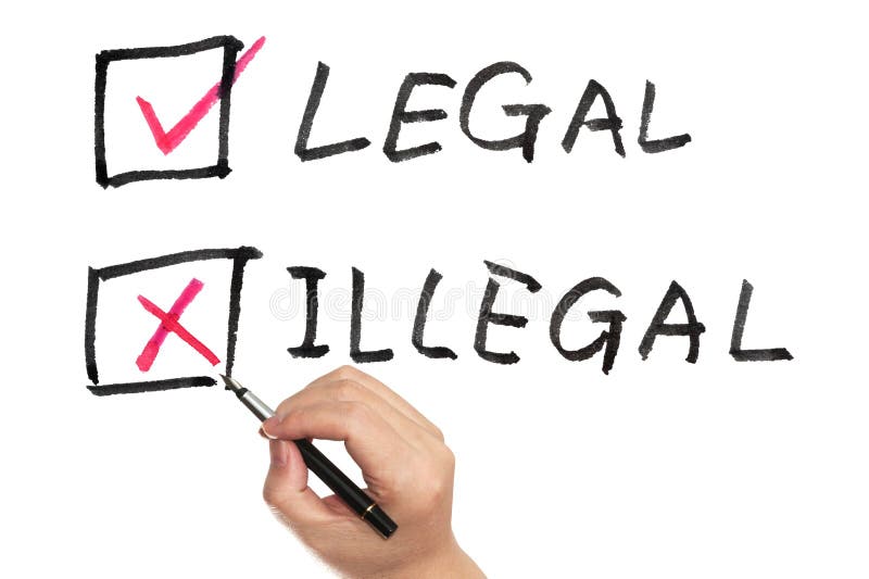 Legal o ilegal foto de archivo. Imagen de ilegal, legal - 32251120