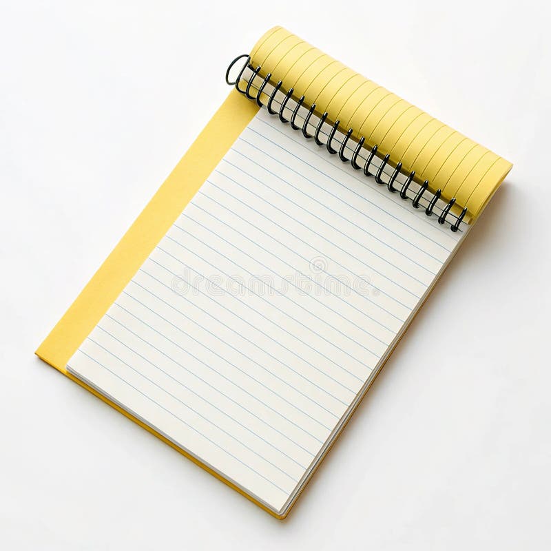 Legal Pad Notebook on White Background Stock Illustration ...
