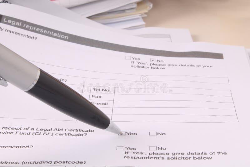 Legal Paperwork Form stock image. Image of folder, office - 28463389