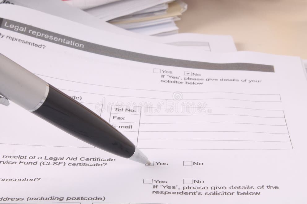 Legal Paperwork Form stock image. Image of folder, office - 28463389
