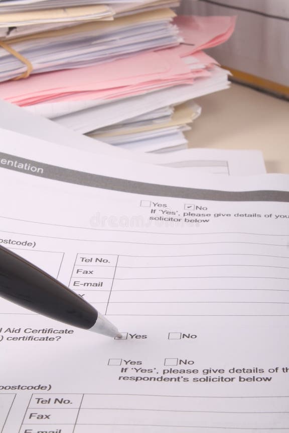 Legal Paperwork Form stock photo. Image of document, paperwork - 28463392