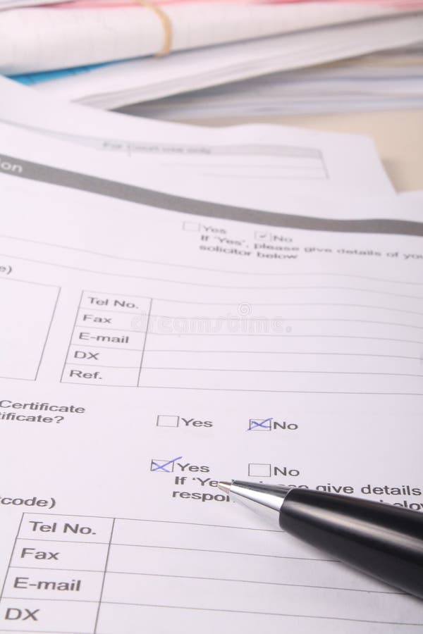 Legal Paperwork Form stock image. Image of case, document - 29467751