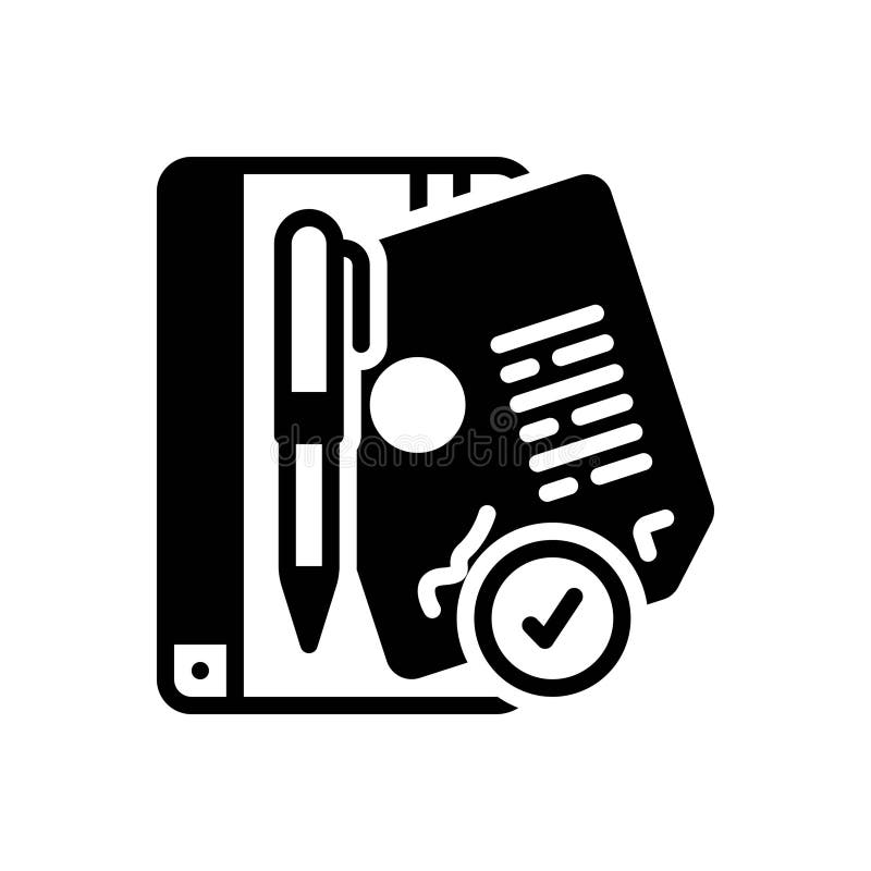 Black Solid Icon for Legal Process, Legal and Paperwork Stock ...