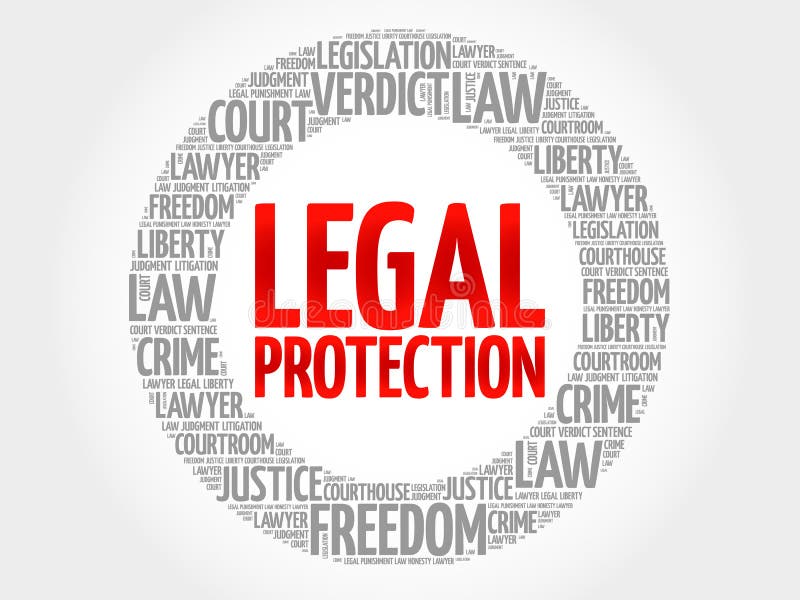 Legal Protection Word Cloud Concept Stock Illustration - Illustration ...