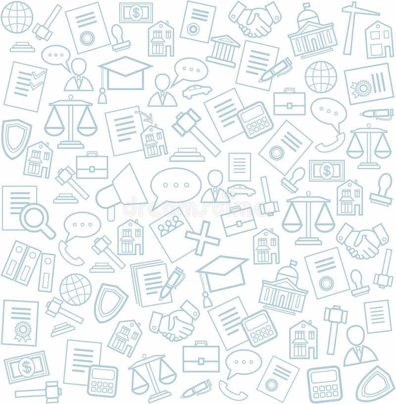 Legal, Law and Justice Icon Set Stock Vector - Illustration of ...