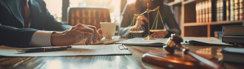Legal Team Collaboration Over Coffee in Bright Office Stock ...