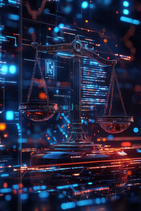 Legal Tech, Futuristic Legal Technology Featuring Digital Law ...