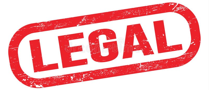 LEGAL, Text on Red Rectangle Stamp Sign Stock Illustration ...