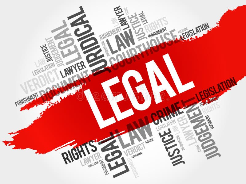 Legal word cloud stock illustration. Illustration of judge - 206378264