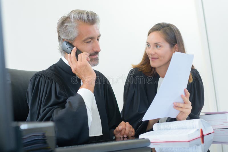 Legal Worker Using Telephone Stock Photo - Image of bureaucrat ...