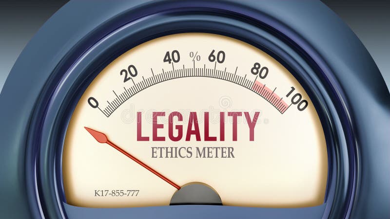 Legality and Ethics Meter that Hits less Than Zero, Very Low Level of ...