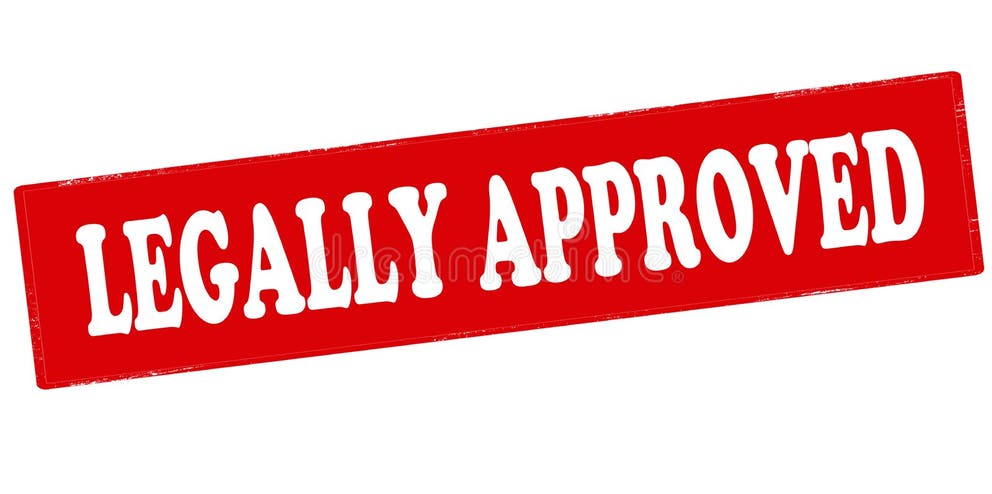 Legally approved stock vector. Illustration of sign, lawfully - 82296427