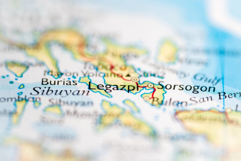 Legazpi, Philippines Highlighted on a World Map Stock Image - Image of ...