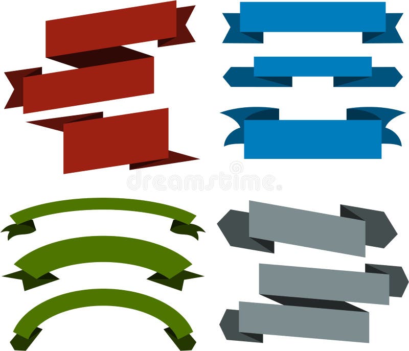 Lege Document Banners Voor Tekst Vector Illustratie - Illustration of ...