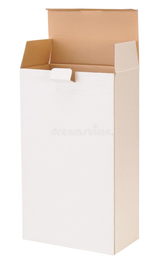 Lege doos. Geïsoleerd stock afbeelding. Image of niets - 12284581