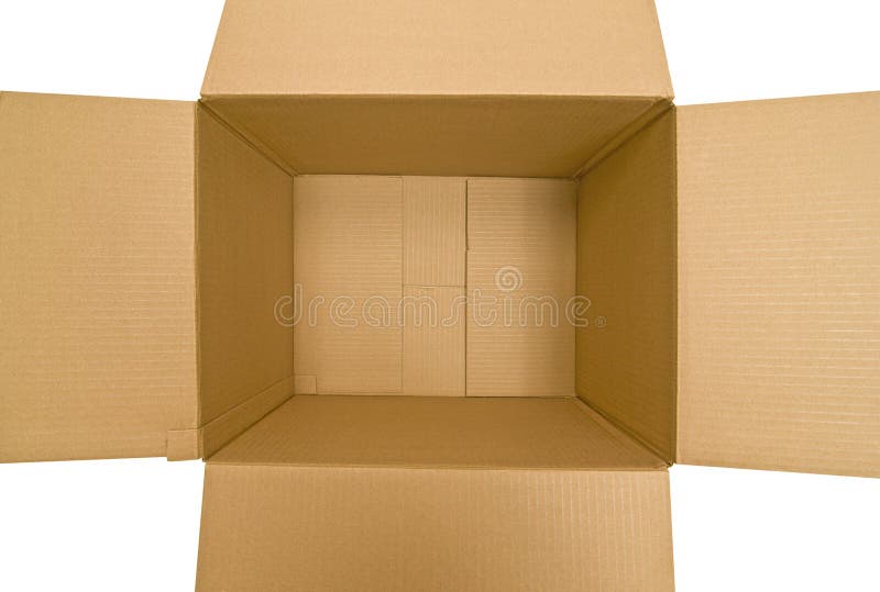 De Lege Doos Van Het Karton Stock Afbeelding - Image of leeg ...