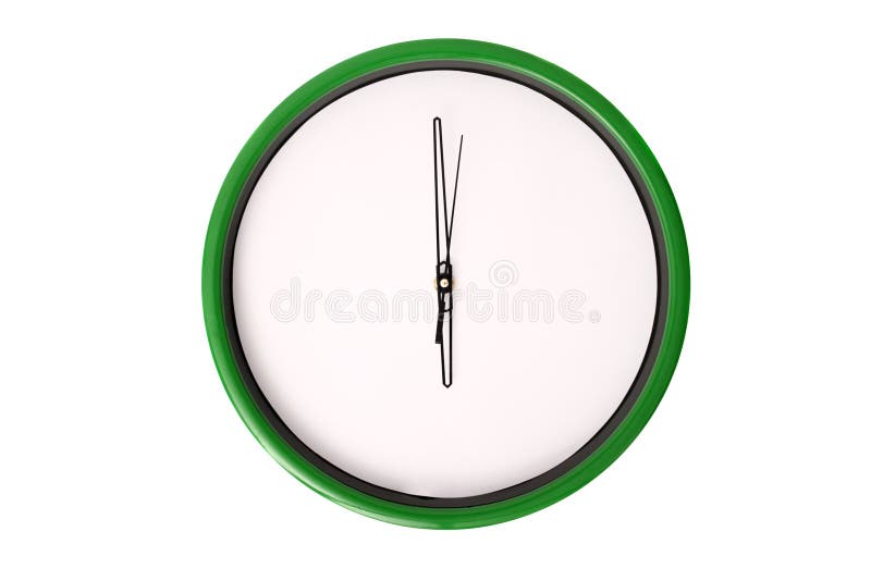 Lege klok serie - 6 uur. stock foto. Image of tijd, notulen - 33478406