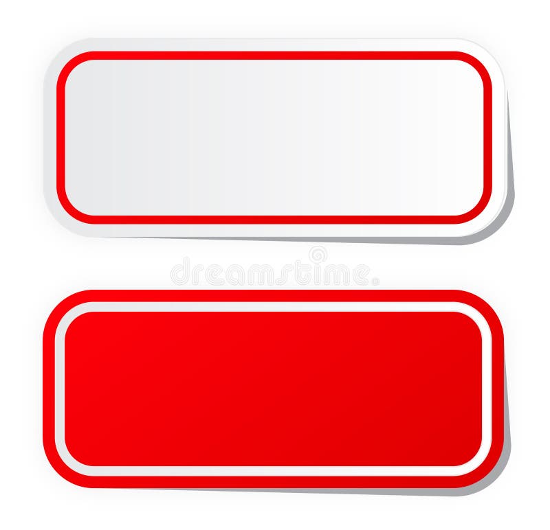 Lege rode sticker vector illustratie. Illustration of etiket - 26767234