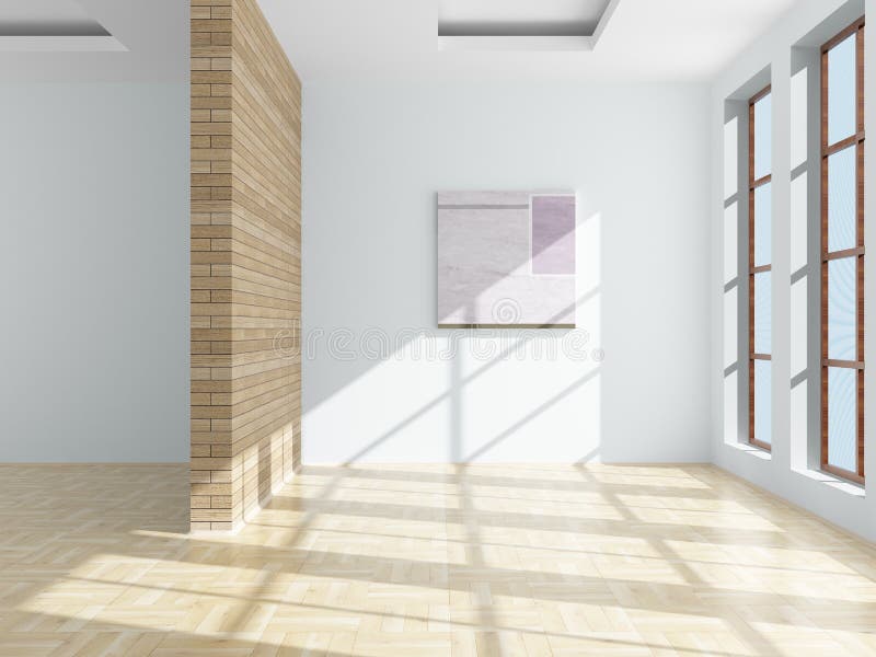 Lege ruimte. 3D beeld stock illustratie. Illustration of modieus - 8717633