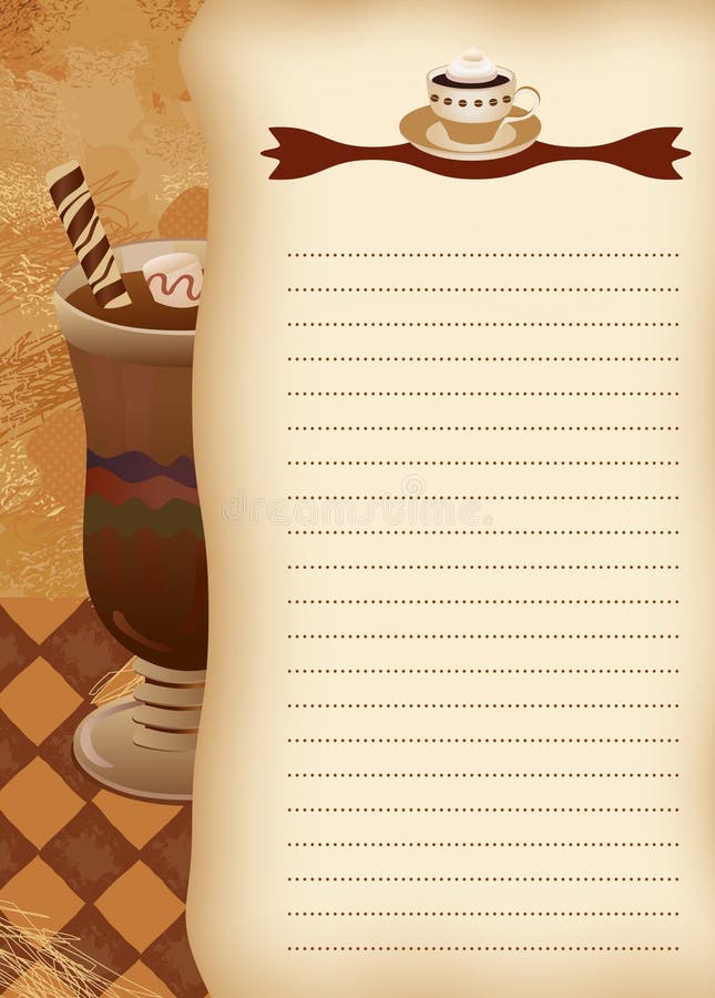 Lege spatie van menu vector illustratie. Illustration of exemplaar ...