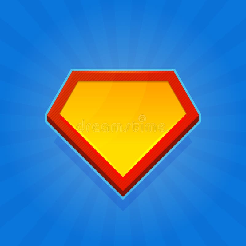 Lege Superhero Logo Icon Op Blauwe Achtergrond Vector Vector ...
