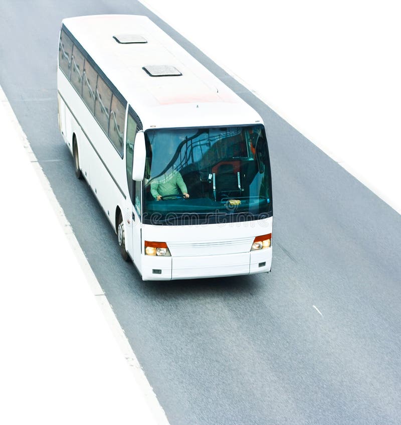 Lege witte bus stock foto. Image of nieuw, knippen, geïsoleerd - 5847232