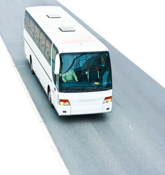 Lege witte bus stock foto. Image of nieuw, knippen, geïsoleerd - 5847232