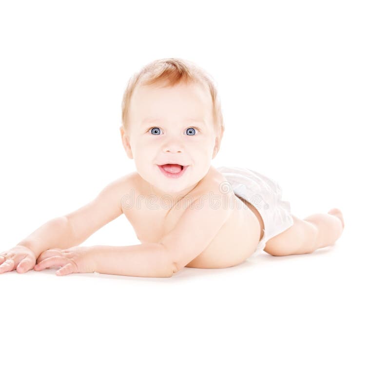Legen Des Babys in Der Windel Stockbild - Bild von legen, bequem: 41273111