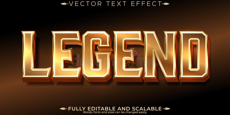 Legend Bronze Metallic Text Effect, Editable Shiny and Elegant Text ...