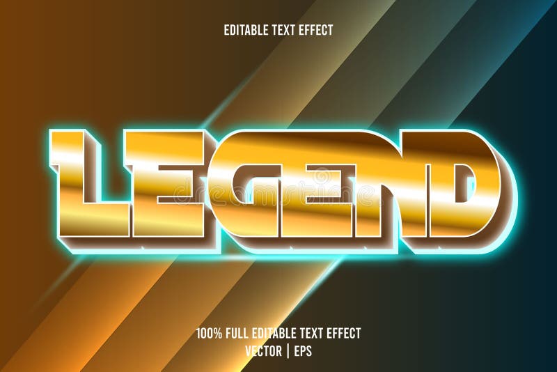 Legend Editable Text Effect 3 Dimension Emboss Modern Style Stock ...