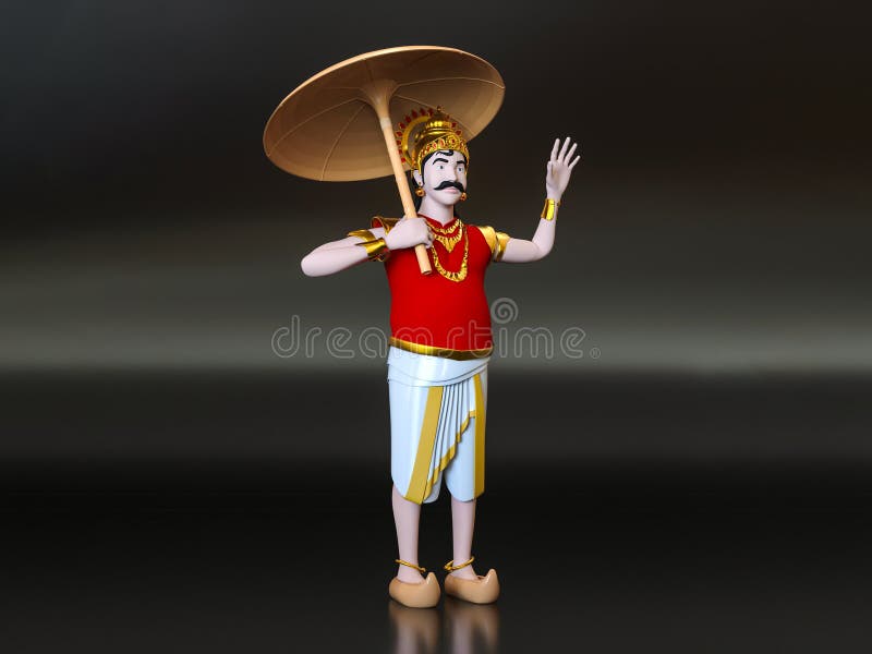The Legend of King Mahabali Stock Illustration - Illustration of legend ...