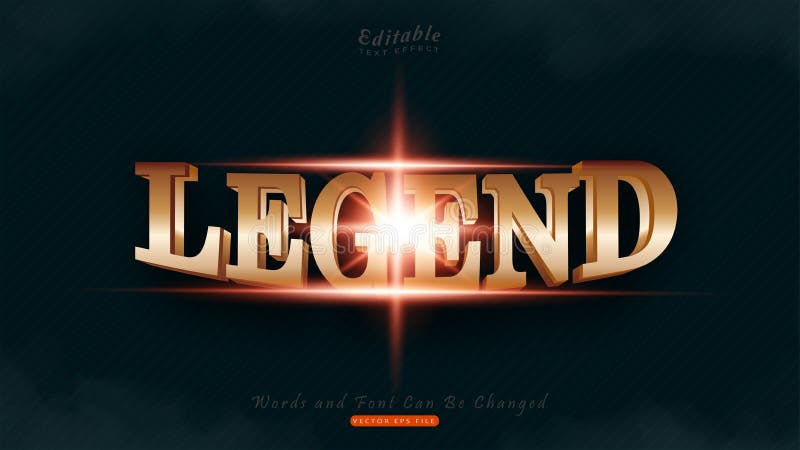 Legend text effect stock vector. Illustration of alphabet - 244308830