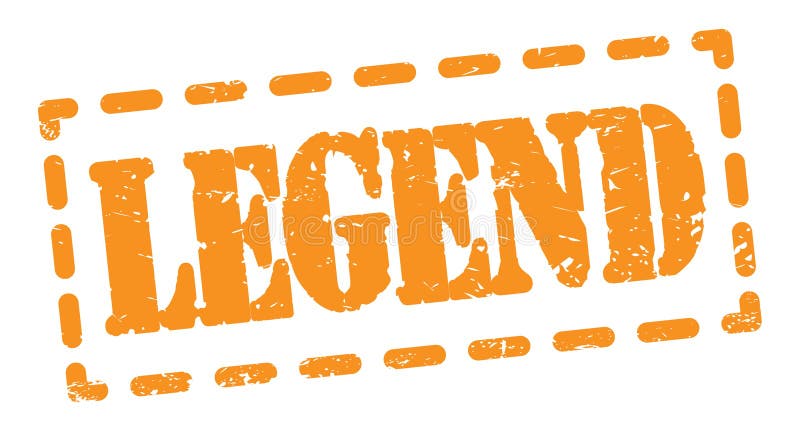 LEGEND Text Written on Orange Stamp Sign Stock Illustration ...