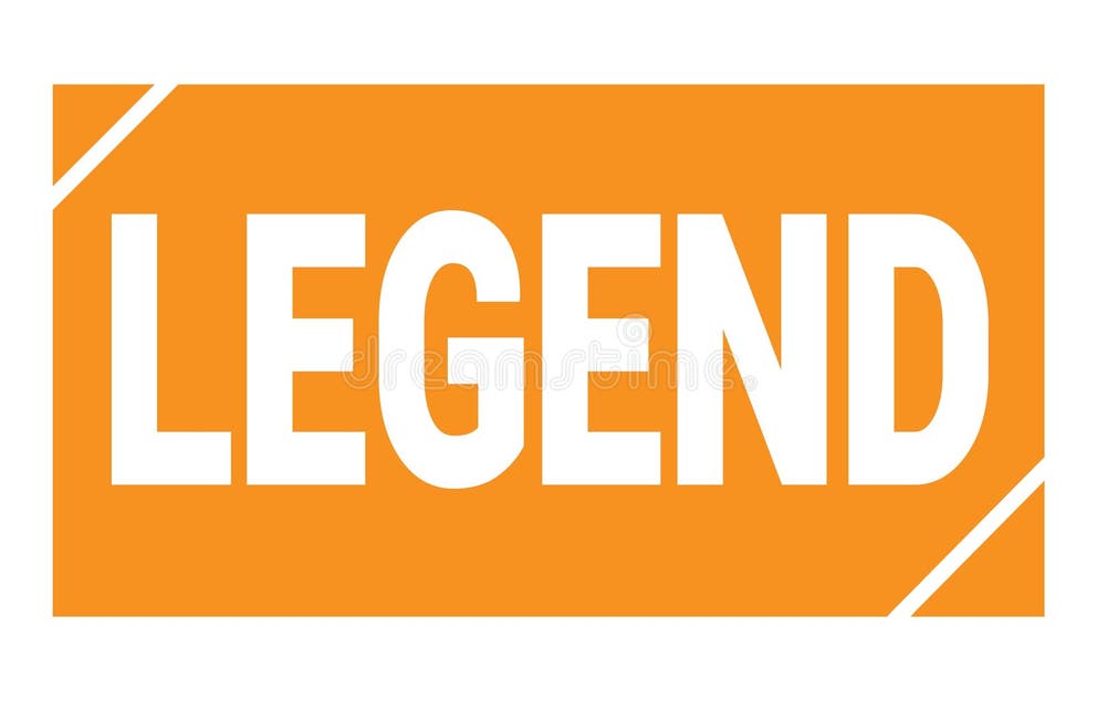 LEGEND Text Written on Orange Stamp Sign Stock Illustration ...