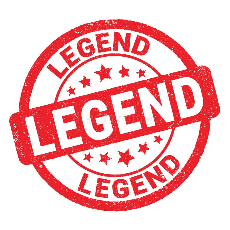 LEGEND Text Written on Red Stamp Sign Stock Illustration - Illustration ...