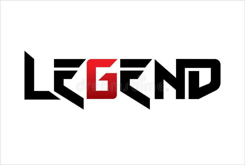 Legend Typography Design Vector Stock Vector - Illustration of concept ...