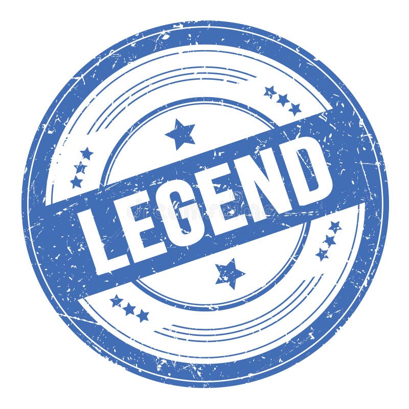 LEGEND on Blue Round Stamp Sign Stock Illustration - Illustration of ...