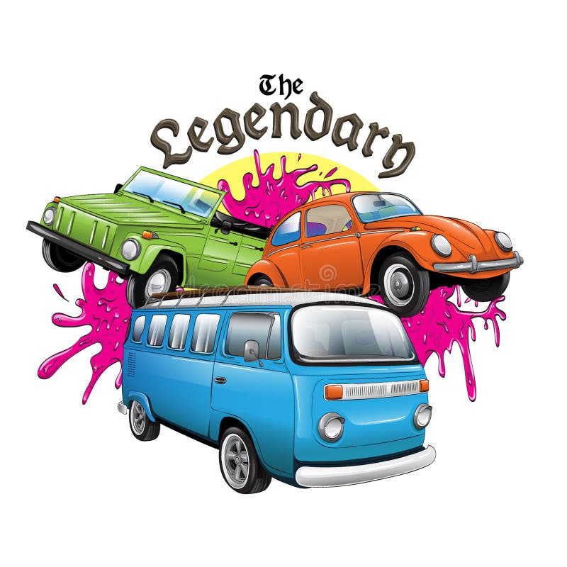 Legendary Car Classic Illustration Stock Illustrations – 843 Legendary ...